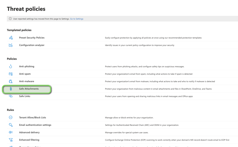 365 Defender – Safe attachments’ policy & Safe Documents – 7 IT & Security